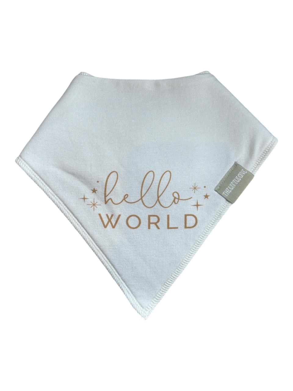 Bandana Bib | Hello World (Gold) - The Little One